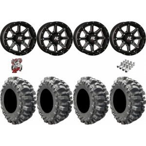 INTERCO BOGGER 30-10-14 TIRES ON HL4 GLOSS BLACK WHEELS