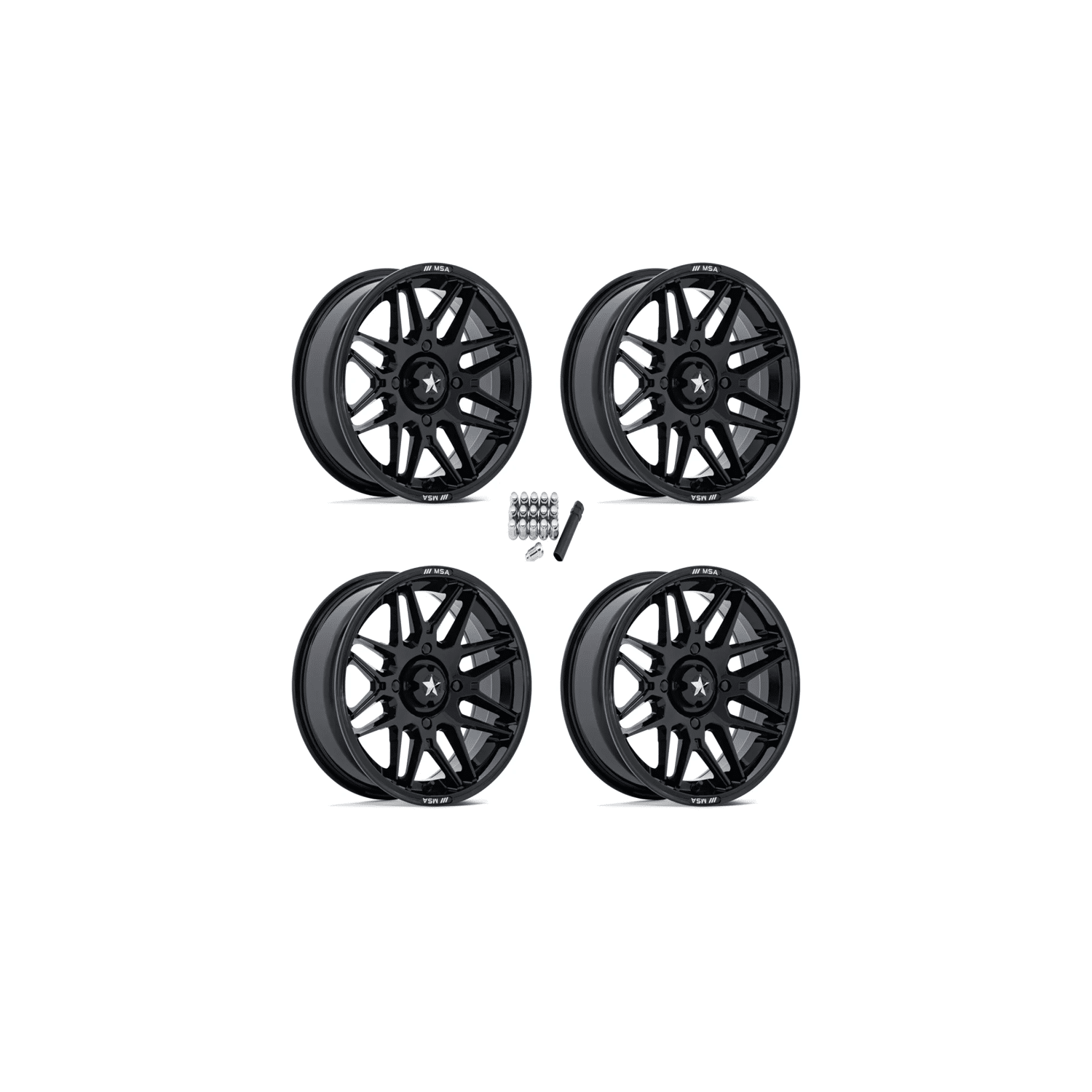 Precision Style and Trail Strength: MSA M52 Radar Gloss Black Wheels