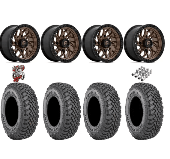 Toyo Open Country SxS M/T 35-9.5-R15 Tires on Fuel Runner Matte Bronze ...