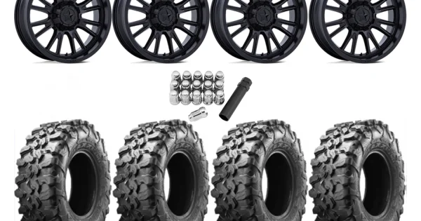 Maxxis Carnivore 31x10-15 Tires on MSA M51 Thunderlips Matte Black Wheels