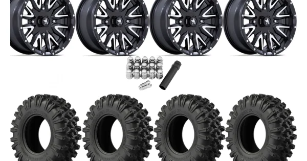 EFX MotoRavage XL 30x10-16 Tires on MSA M49 Creed Matte Black ...