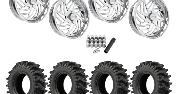 EFX MotoSlayer 37x10.5-24 Tires on JTX Forged Dao Polished Wheels