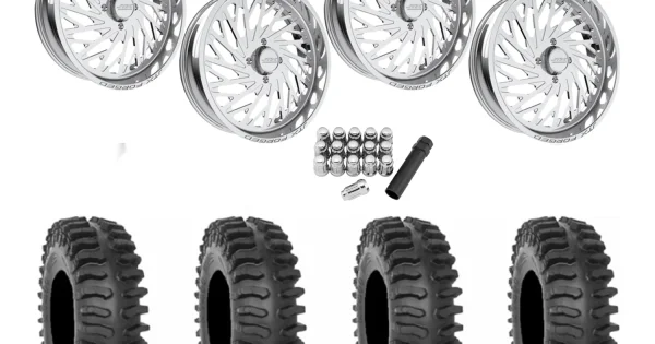 System 3 XT400 40x9.5-24 Tires on JTX Forged Empire Polished Wheels