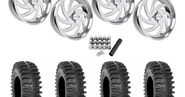 System 3 XT400 40x9.5-24 Tires on JTX Forged Orbit Polished Wheels