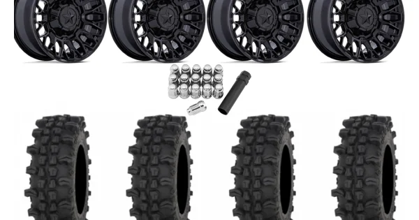 Frontline ACP 28-10-14 Tires on MSA M50 Clubber Gloss Black Wheels