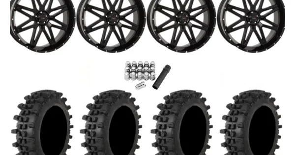 Frontline ACP 40-12-24 Tires on ST-7 Gloss Black (24x9) Wheels