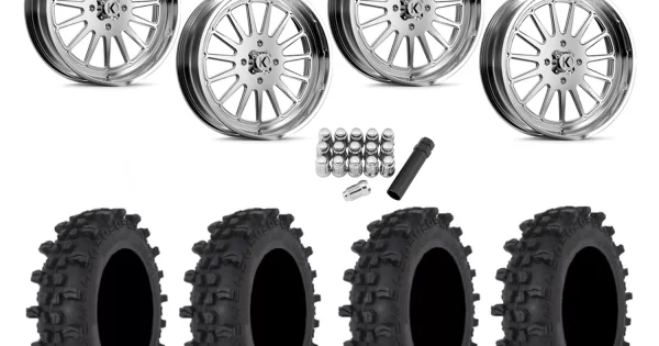 Frontline ACP 35-10-22 Tires on KG1 Forged KU016 Rays Polished Wheels