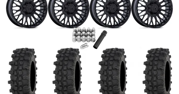 Frontline ACP 33x9.5-20 Tires on MSA M50 Clubber Gloss Black Wheels