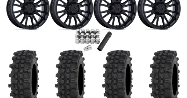 Frontline ACP 33-9.5-20 Tires on MSA M51 Thunderlips Matte Black Wheels