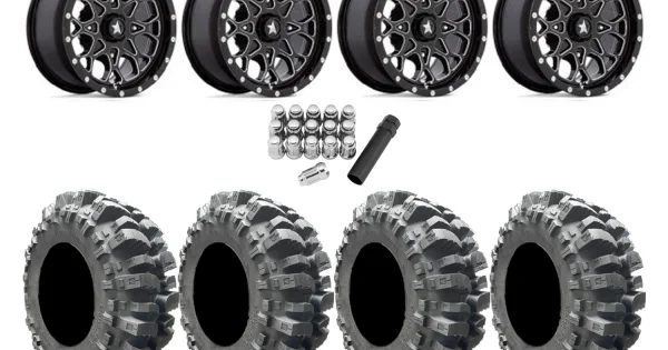 Interco Bogger 30x10-15 Tires on MSA M45 Portal Gloss Black Milled Wheels