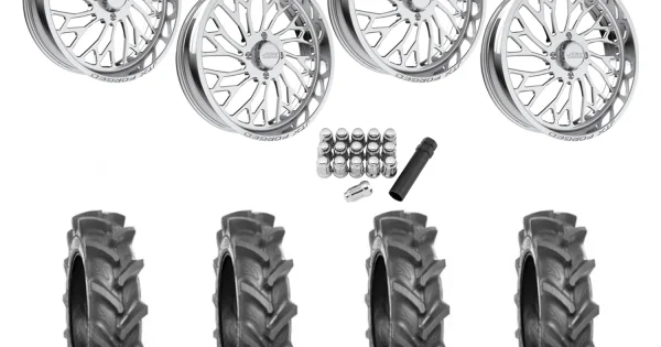 BKT AT 171 40x10-22 Tires on JTX Forged Lotus Polished Wheels