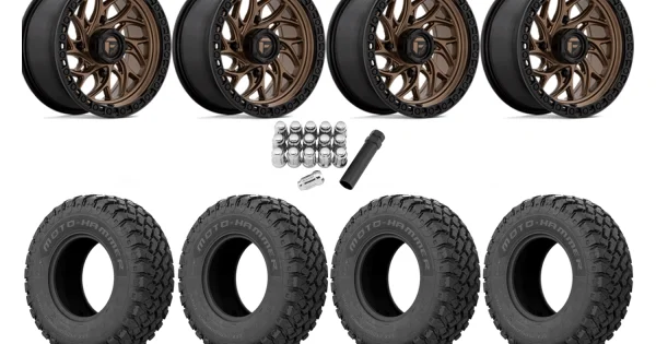 EFX MotoHammer 32-10-15 Tires on Fuel Runner Matte Bronze Wheels
