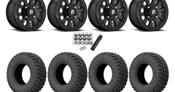 EFX MotoHammer 30-10-14 Tires on Fuel Tactic Matte Black Wheels
