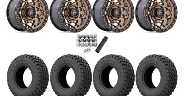 EFX MotoHammer 30-10-15 Tires on Fuel Unit Matte Bronze Wheels