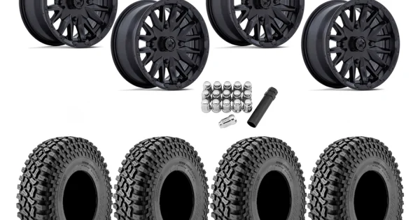 Incursion A/T 32x10-14 Tires on MSA M49 Creed Matte Black Wheels