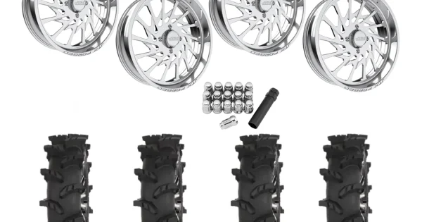 High Lifter Outlaw Max 40x10-24 Tires on JTX Forged Psycho Polished Wheels