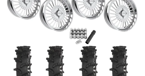 High Lifter Outlaw Max 37x10-22 Tires on JTX Forged Reaper Polished Wheels