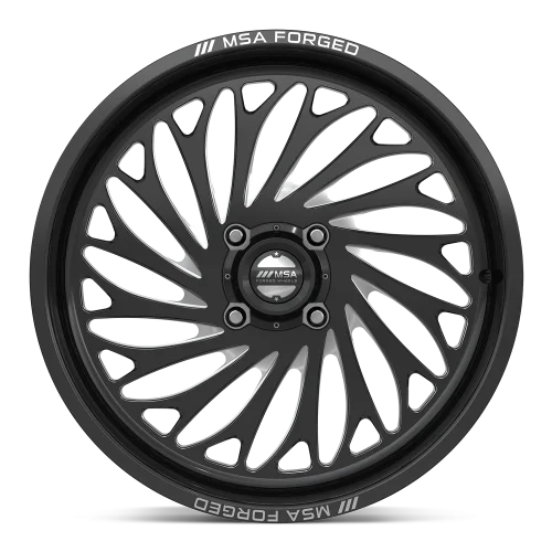 MSA Coil Gloss Black Milled 24x10 Forged Wheels/Rims (Full Set)