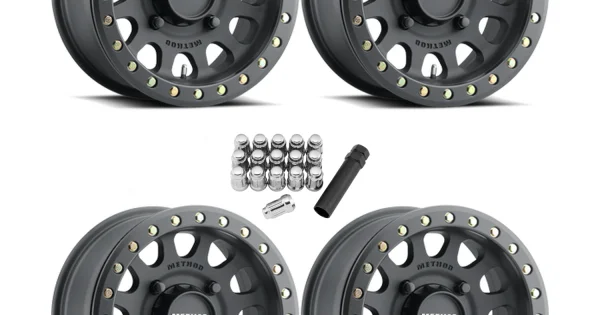 Method 401 UTV Beadlock Matte Black 15x10 Wheel/Rim (Full Set)