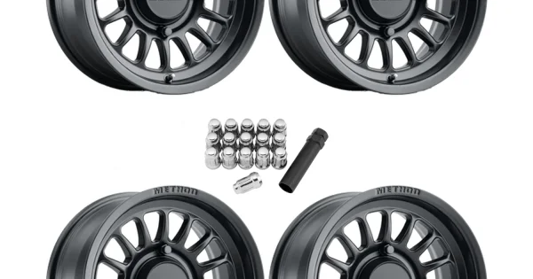 Method 411 UTV Bead Grip Matte Black 15x10 Wheel/Rim (Full Set)