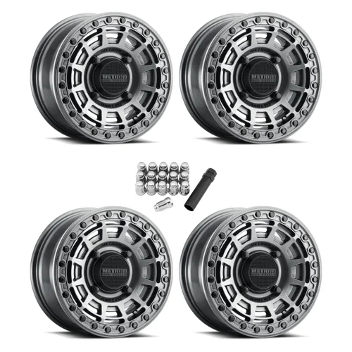 Method 415 UTV Beadlock Gloss Graphite 15x7 Wheel/Rim (Full Set)