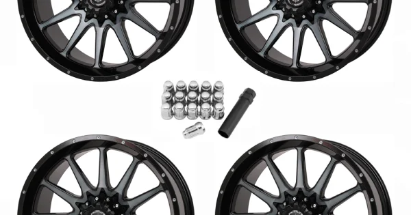 Frontline 762 Gloss Dark Tint 20x8 Wheels/Rims (Full Set)