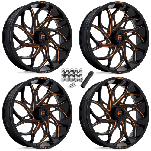 Fuel Off Road Runner Candy Orange 18x7 Wheels/Rims (Full Set)