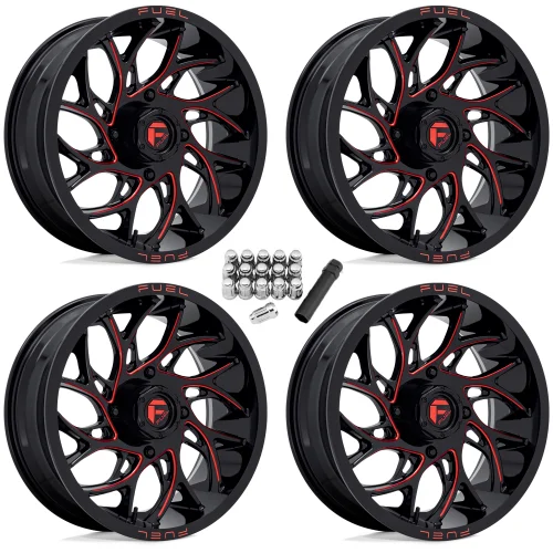 Fuel Off Road Runner Candy Red 20x7 Wheels/Rims (Full Set)