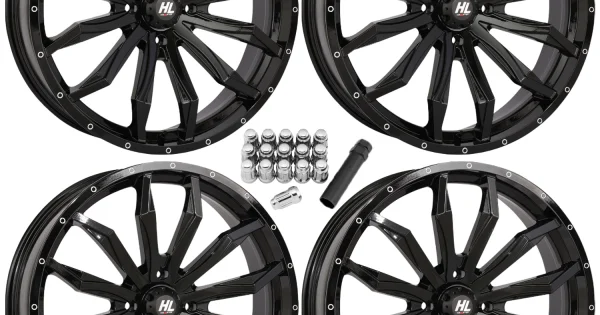High Lifter HL21 Gloss Black 22x7 Wheels/Rims (Full Set)