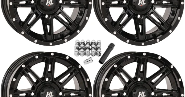 High Lifter HL22 Gloss Black 14x7 Wheels/Rims (Full Set)