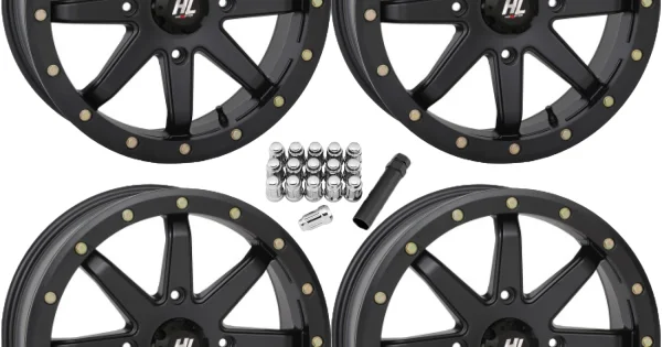 High Lifter HL9 Matte Black 18x7 Beadlock Wheels/Rims (Full Set)