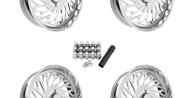 JTX Forged Empire Polished 22x7 Wheel/Rim (Full Set)