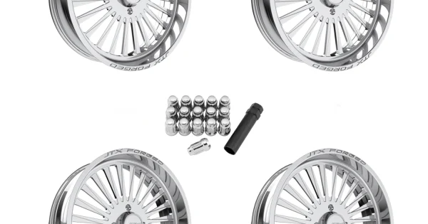 JTX Forged Stiletto Polished 24x7 Wheel/Rim (Full Set)