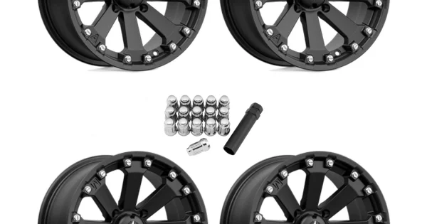 MSA M20 Kore Matte Black 14x7 Wheels/Rims (Full Set)