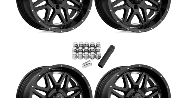 MSA M26 Vibe Gloss Black Milled 16x7 Wheels/Rims (Full Set)