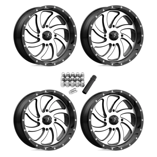 MSA M36 Switch Machined 18x7 Wheels/Rims (Full Set)