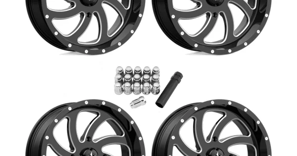 MSA M36 Switch Gloss Black Milled 18x7 Wheels/Rims (Full Set)