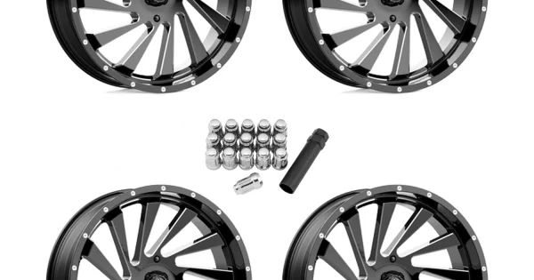 MSA M46 Blade Gloss Black Milled 22x7 Wheels/Rims (Full Set)