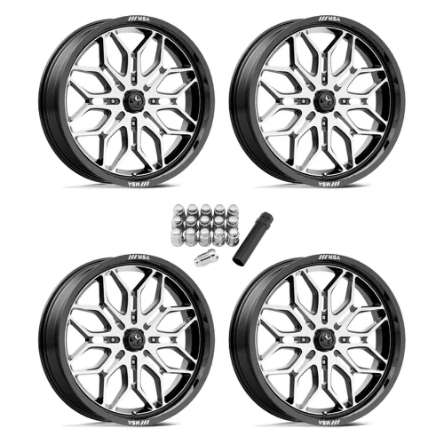 MSA M47 Sniper Machined 20x7 Wheels/Rims (Full Set)