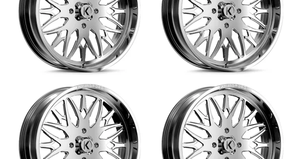 KG1 Forged KU014 Trident Polished 22x7 Wheel/Rim (Full Set)