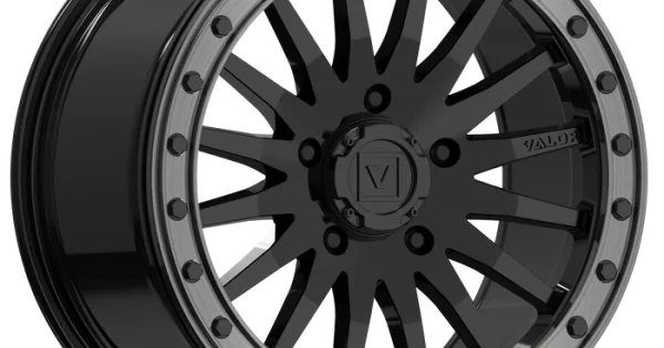 Valor Off Road V06 15x8 Gloss Black Beadlock Wheel/Rim