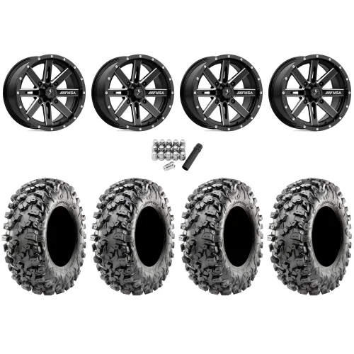 Maxxis Carnivore RT 28x10-14 (8ply) Radial Tires on MSA M41 Boxer Gloss ...