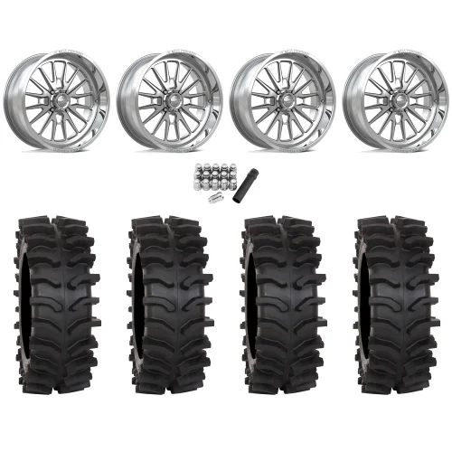 System 3 XT400W 44x12-24 Tires on MSA Breakout Polished (24x10) Forged ...