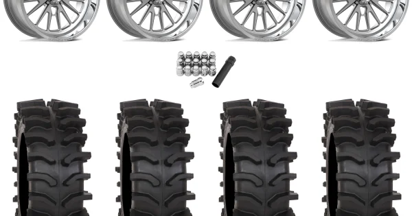System 3 XT400W 40x12-24 Tires on MSA Breakout Polished (24x10) Forged ...