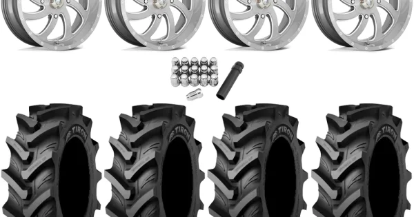 Tiron HS617 TT 46x12.4-24 Tires on MSA M36 Switch Brushed Titanium Wheels