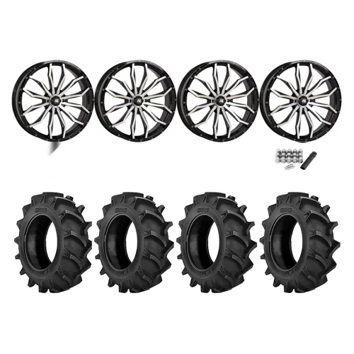 BKT TR 171 42x9.5-24 Tires on HL21 Machined Wheels