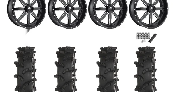 High Lifter Outlaw Max 40x10-24 Tires on Fuel Maverick Milled Wheels