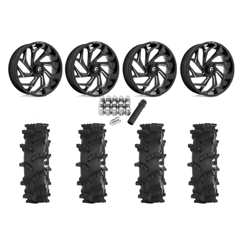 High Lifter Outlaw Max 37x10-22 Tires on Fuel Reaction Milled Wheels