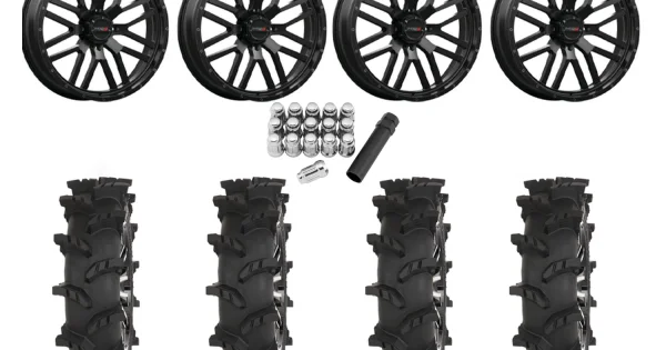 High Lifter Outlaw Max 40x10-24 Tires on ST-3 Matte Black Wheels