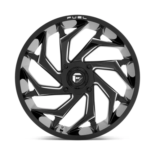 Fuel Off Road Reaction Gloss Black & Milled 20x7 Wheels/Rims (Full Set)